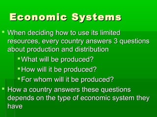 Economic systems | PPT