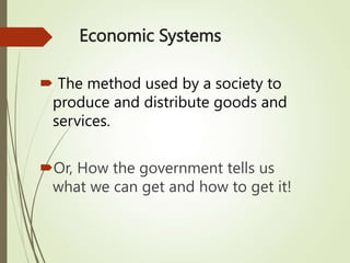 The Economic Systems ppt (DIASS) 2nd Sem | PPT | Business | Business ...