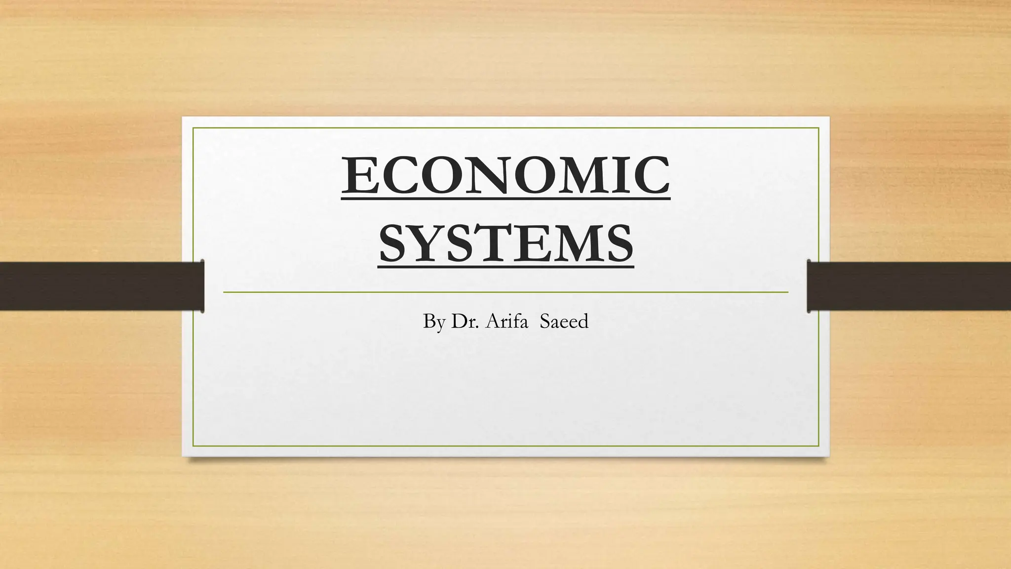 economic systems (market, planned/command and mixed) | PPTX