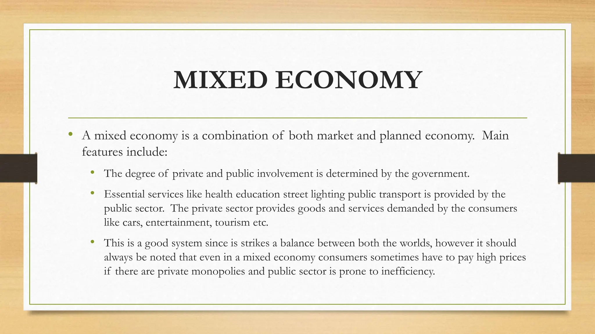 economic systems (market, planned/command and mixed) | PPTX