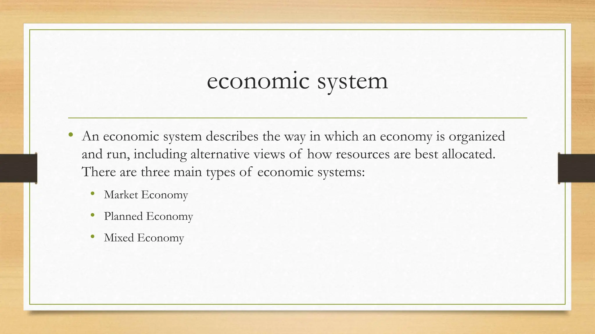 economic systems (market, planned/command and mixed) | PPTX