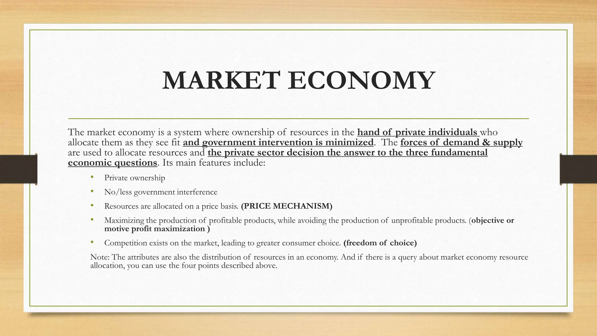 economic systems (market, planned/command and mixed) | PPTX