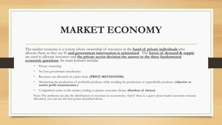 economic systems (market, planned/command and mixed) | PPTX