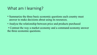 Economic systems, Business grade 10,Econ | PPTX