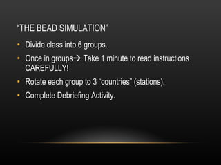 Economic Systems Bead Simulation | PPT