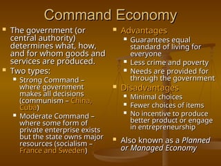 Economic Systems Comparison Basics .ppt