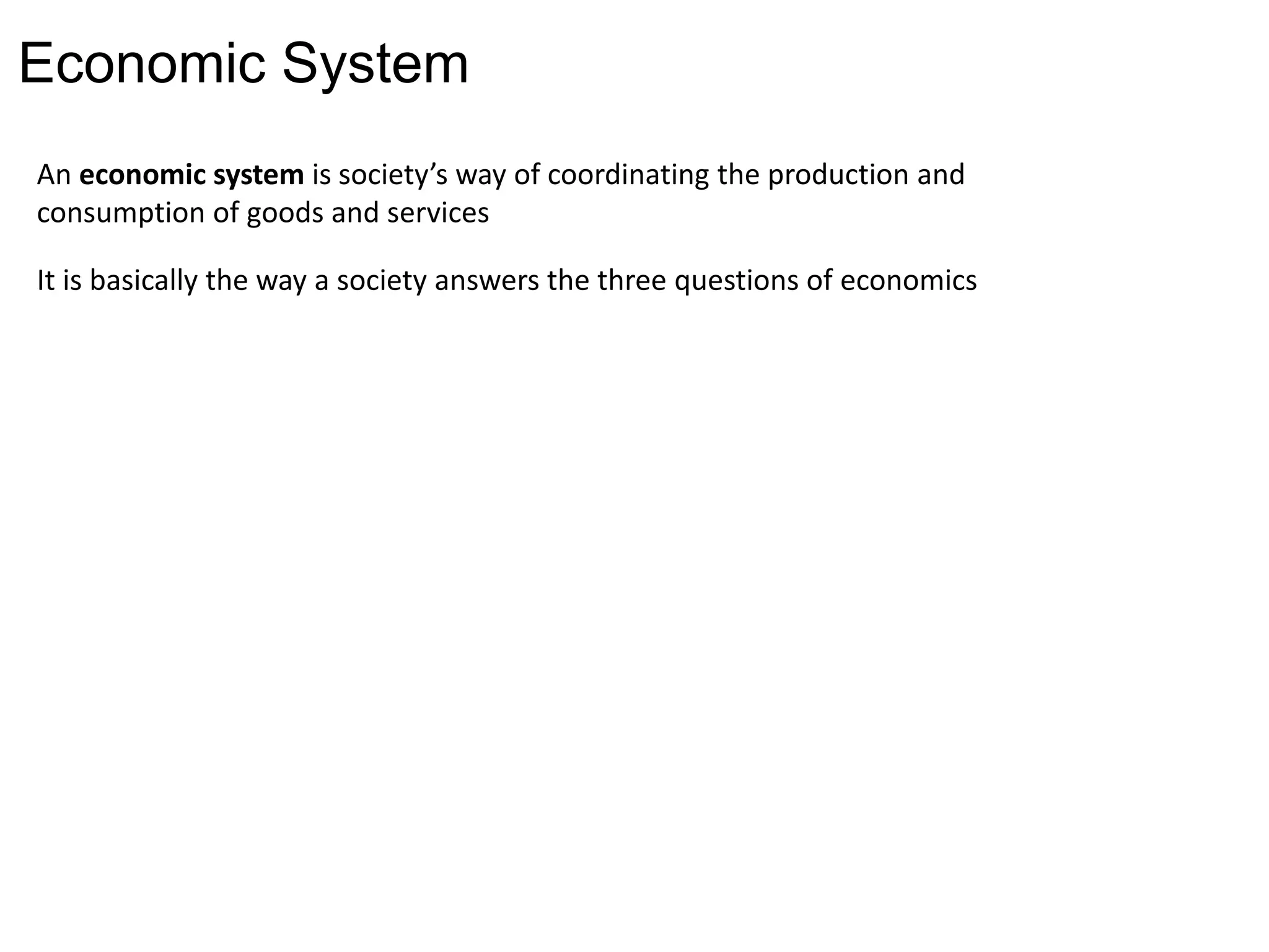 Three Economic Systems | PPTX