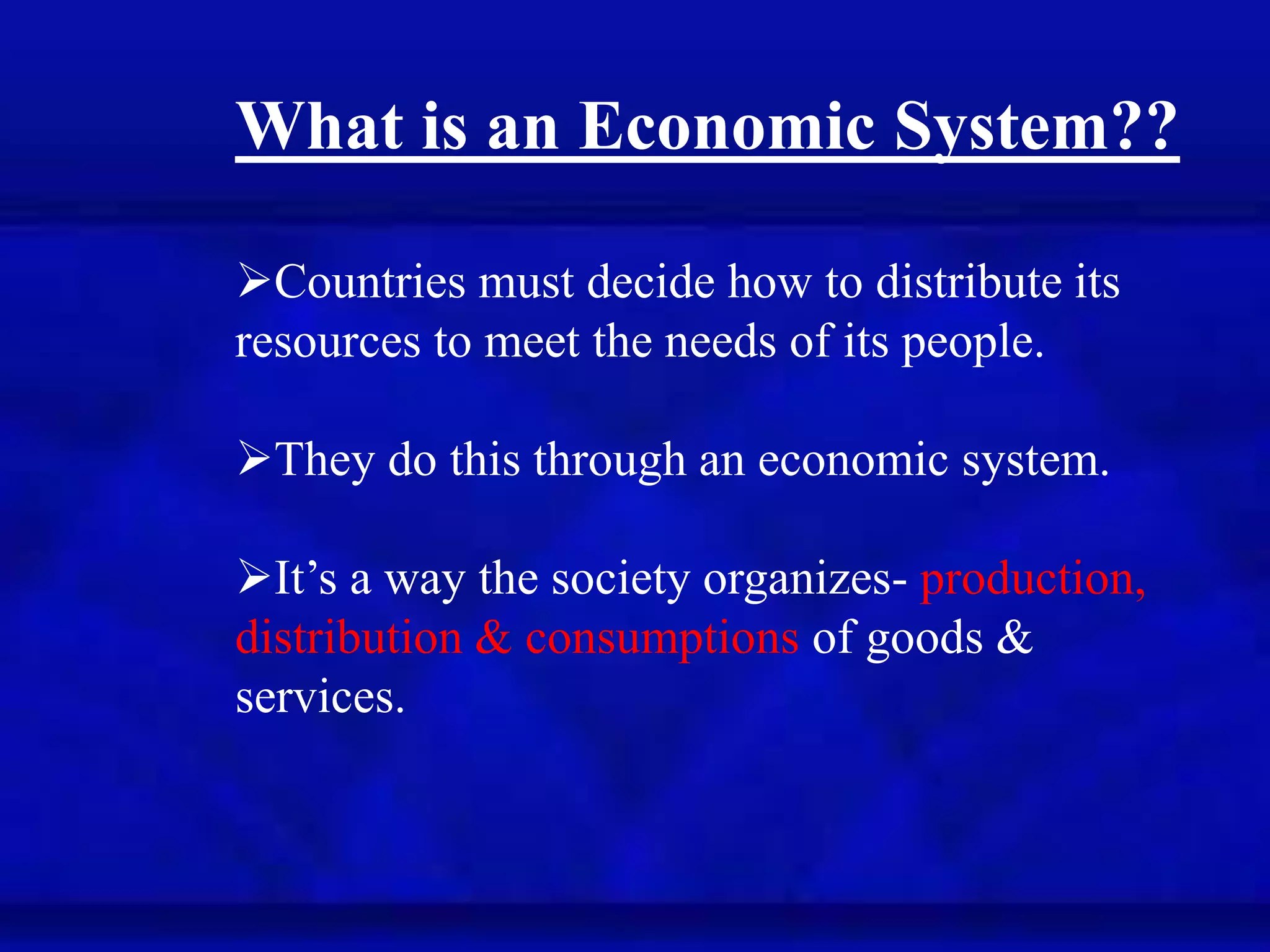 Economic sytem and its types | PPT