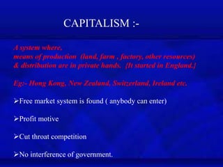 Economic sytem and its types | PPT