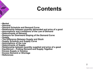 Economic theory market demand and supply | PPTX