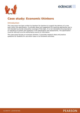 Famous Economic thinkers | PDF