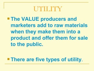 Economic utilities | PPT