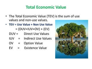 Economic valuation of forest ecosystem | PPTX