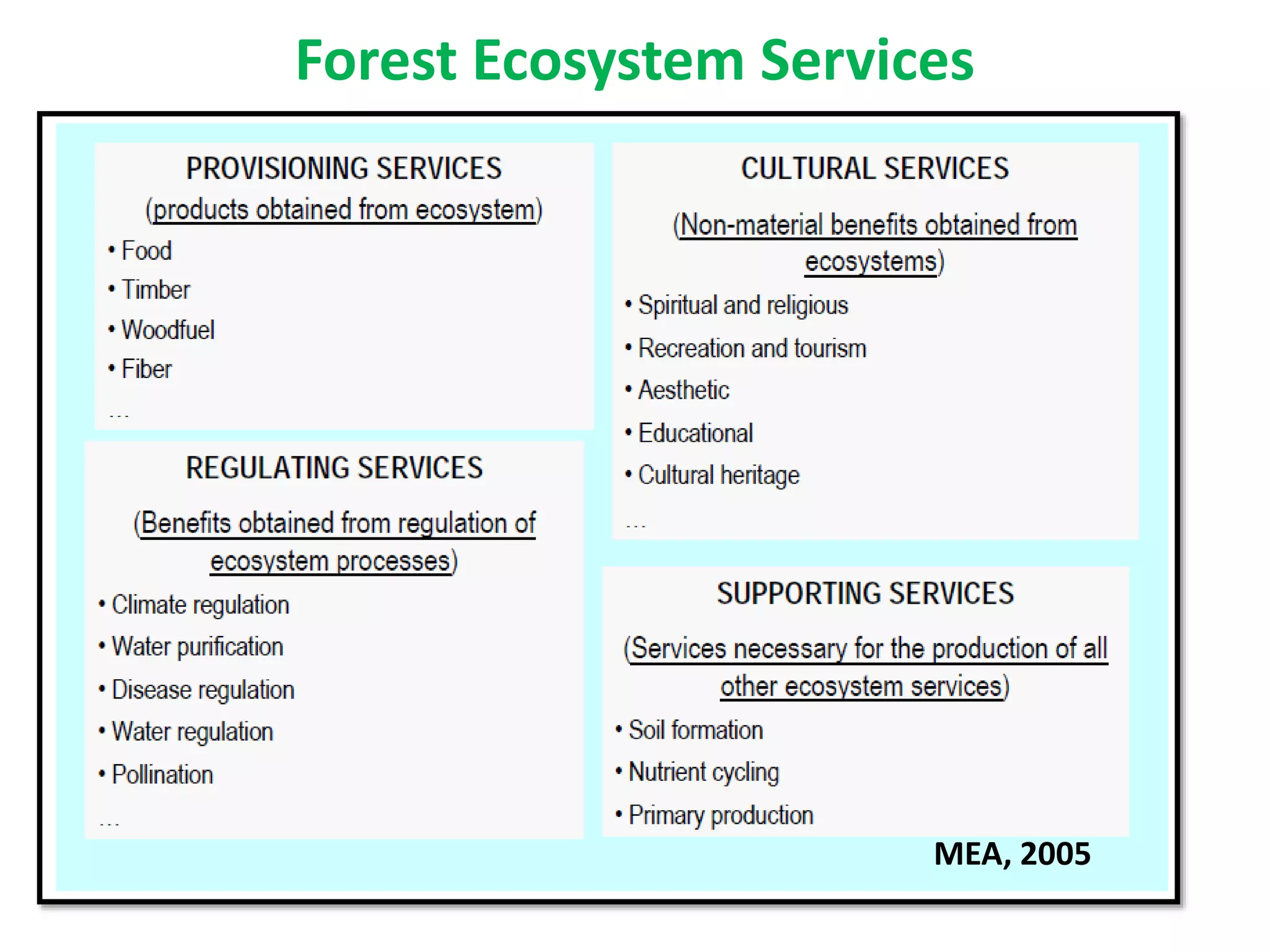 Economic valuation of forest | PPTX