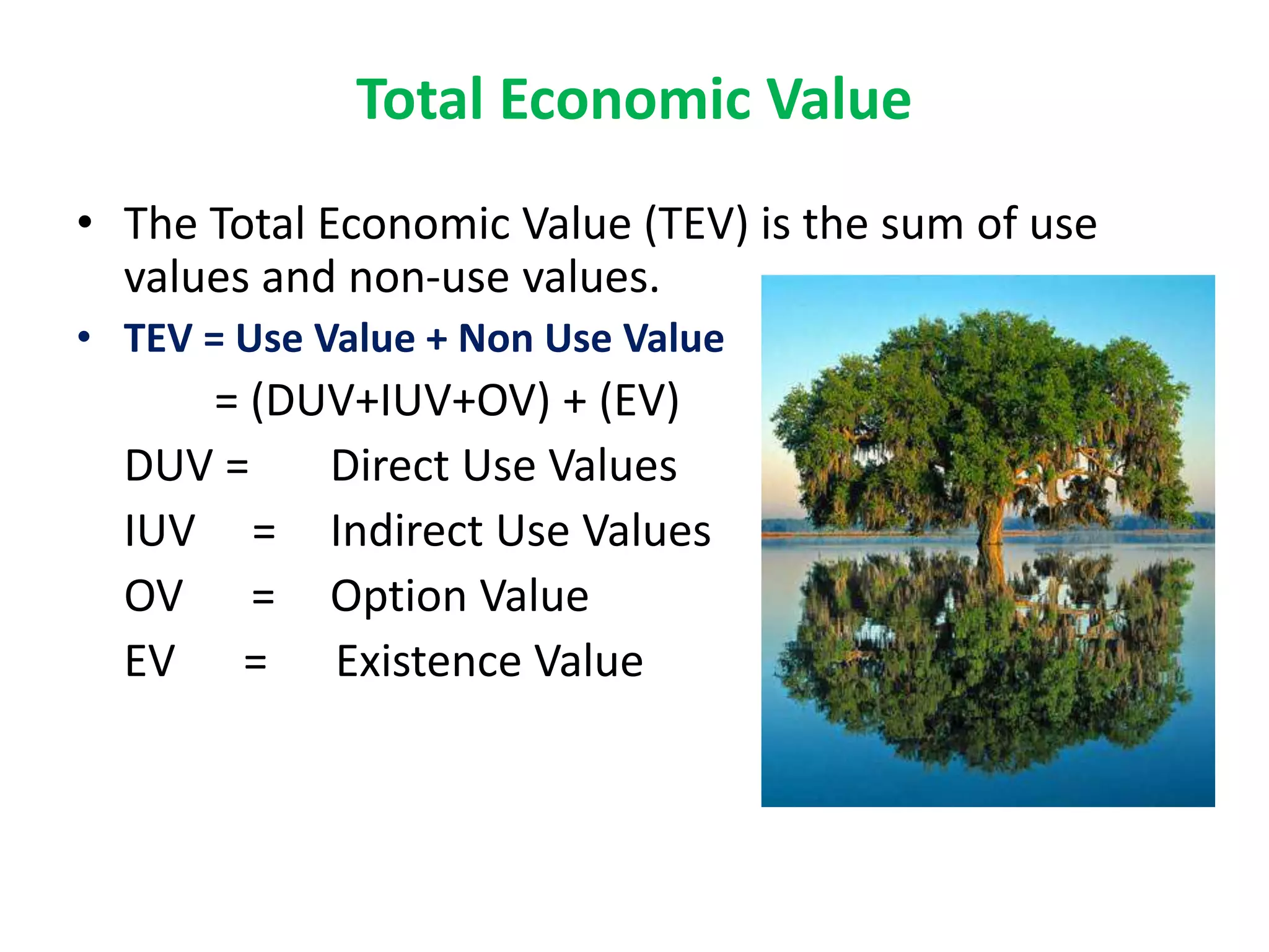 Economic valuation of forest | PPTX