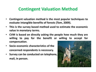 Economic valuation of forest | PPTX