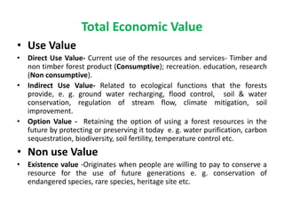 Economic valuation of forest | PPTX