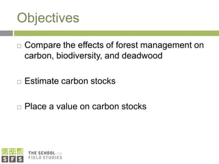 Comparison of Managed and Unmanaged Tropical Forests in Costa Rica | PPTX