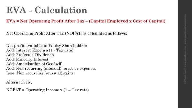 Economic Value Added (EVA), Finance, Performance Measurement by Vikash ...