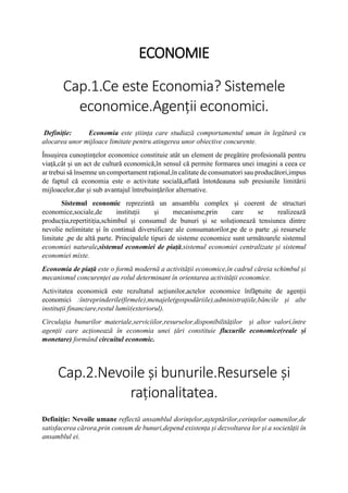 Economie (1 oră/săptămână) | PDF