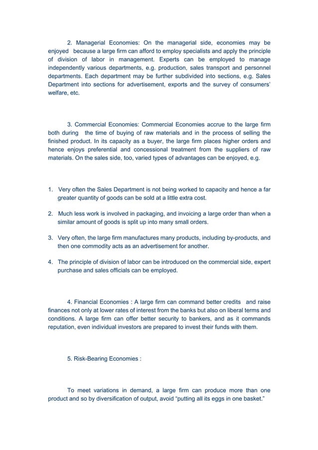 Economies and diseconomies of scale | PDF
