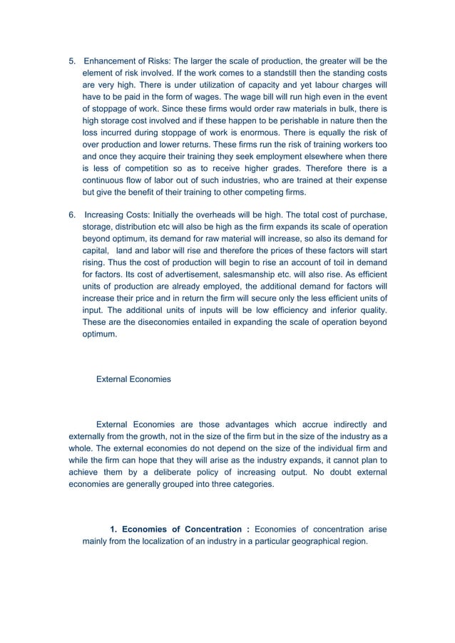 Economies and diseconomies of scale | PDF