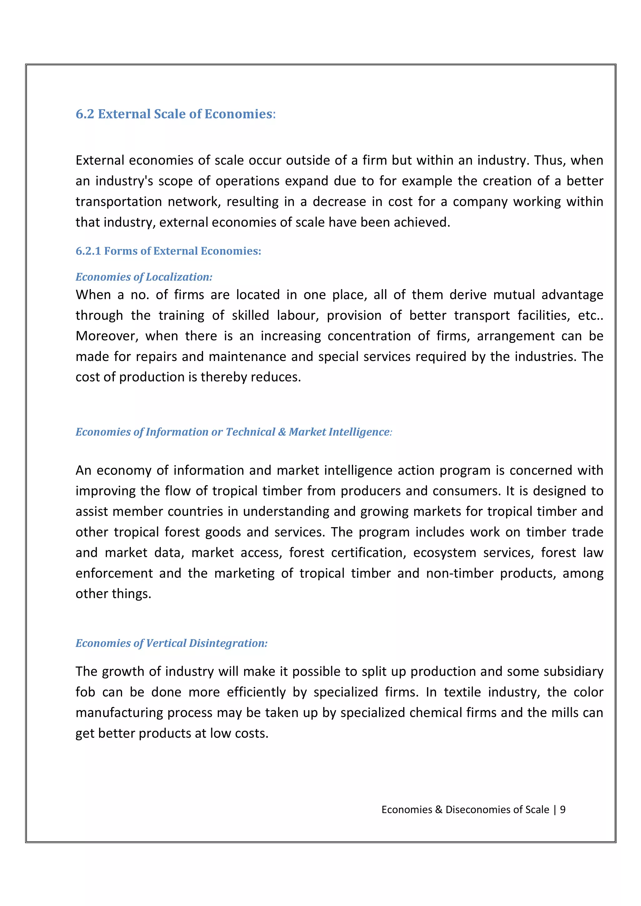 Economies & diseconomies of scale | PDF