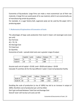 Economies & diseconomies of scale | PDF
