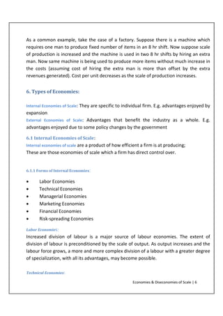 Economies & diseconomies of scale | PDF