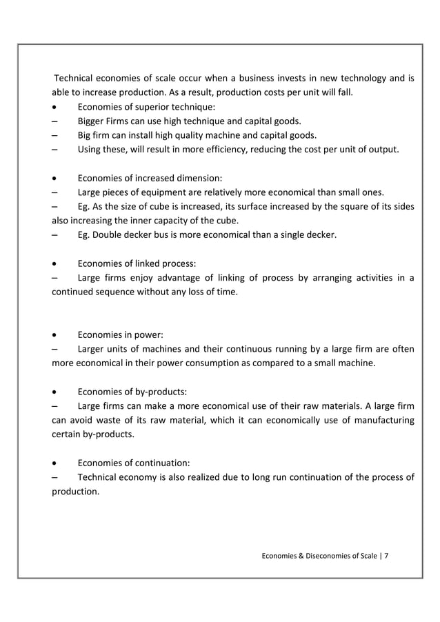 Economies & diseconomies of scale | PDF | Business Accounting & Finance ...