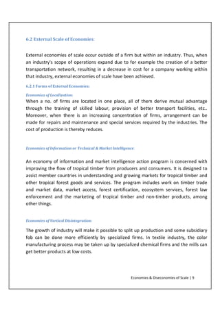 Economies & diseconomies of scale | PDF