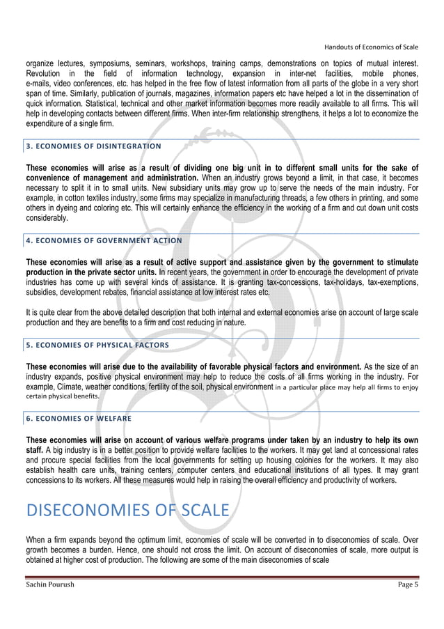 Economies of scale | PDF