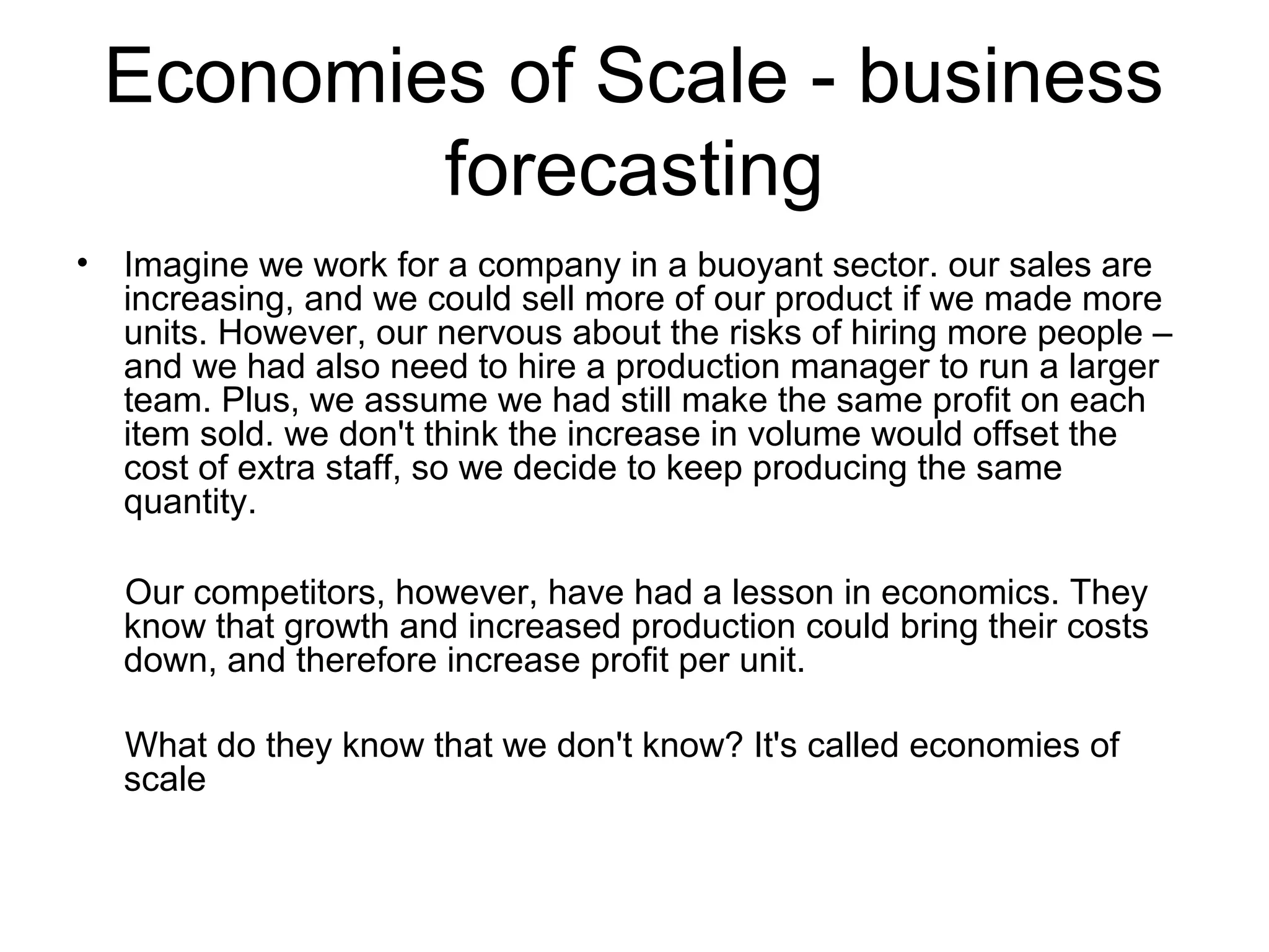 Economies of scale | PPT