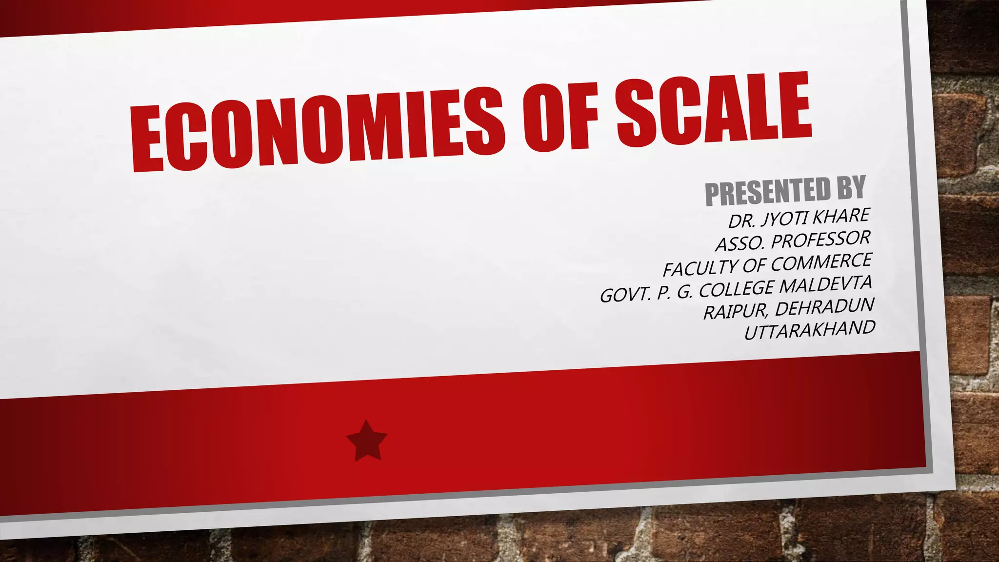 Economies and Diseconomies of scale | PPTX