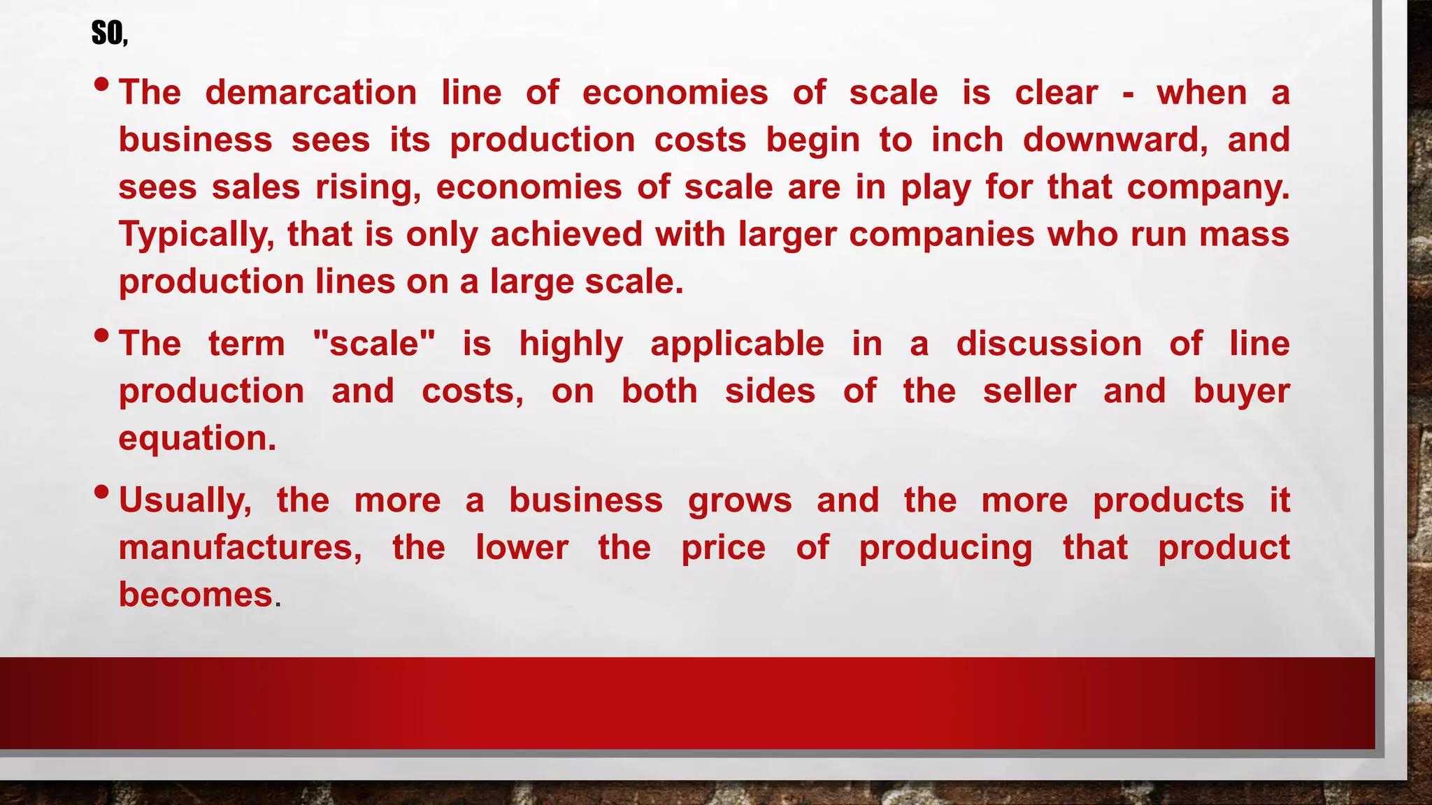 Economies and Diseconomies of scale | PPTX