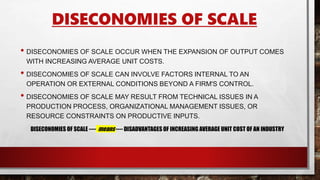 Economies and Diseconomies of scale | PPTX