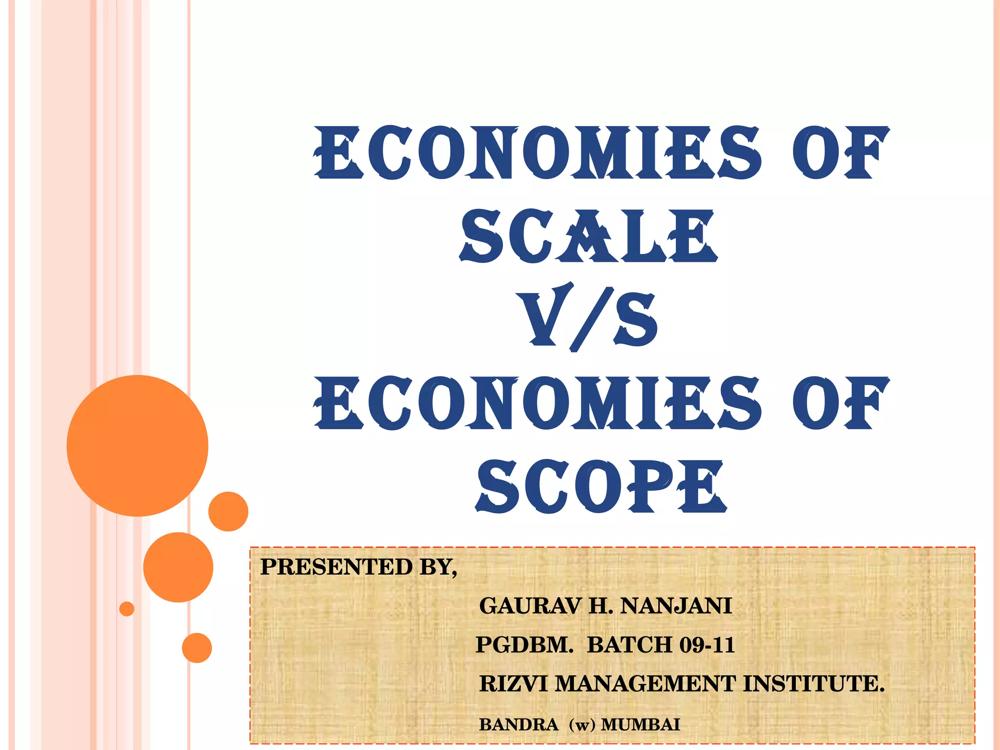 Economies Of Scope And Scale | PPT