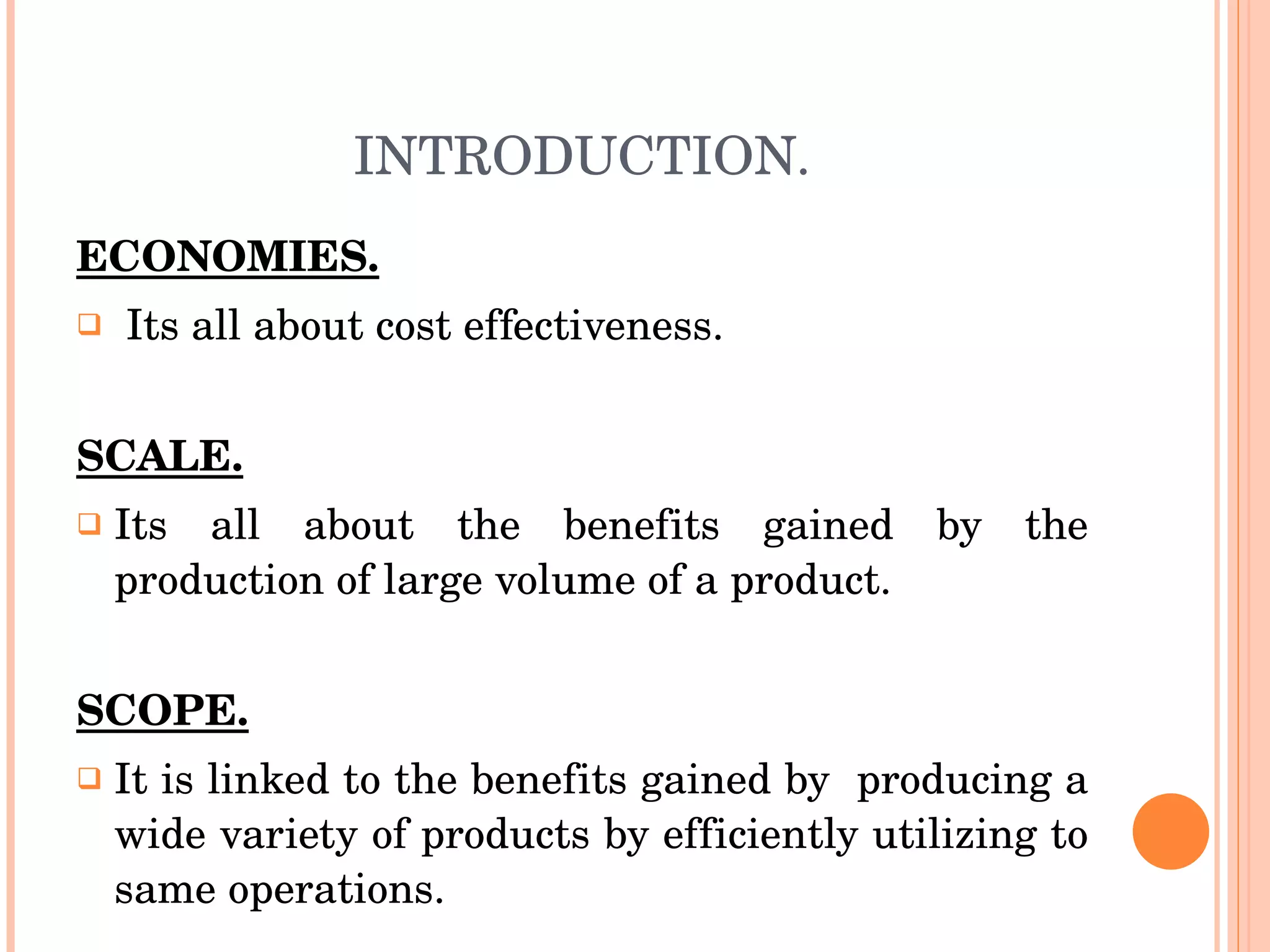 Economies Of Scope And Scale | PPT