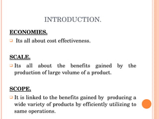 Economies Of Scope And Scale | PPT