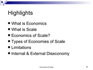 Economy Of Scale | PPT | Business | Business and Finance