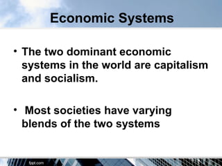 Place of Social Economy in the Social Order | PPT