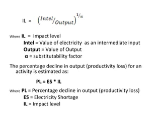 Economy-wide Impact of Electricity Shortage - A CGE Analysis | PPT