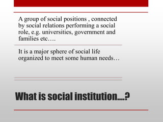 Economy as social institution... | PPTX