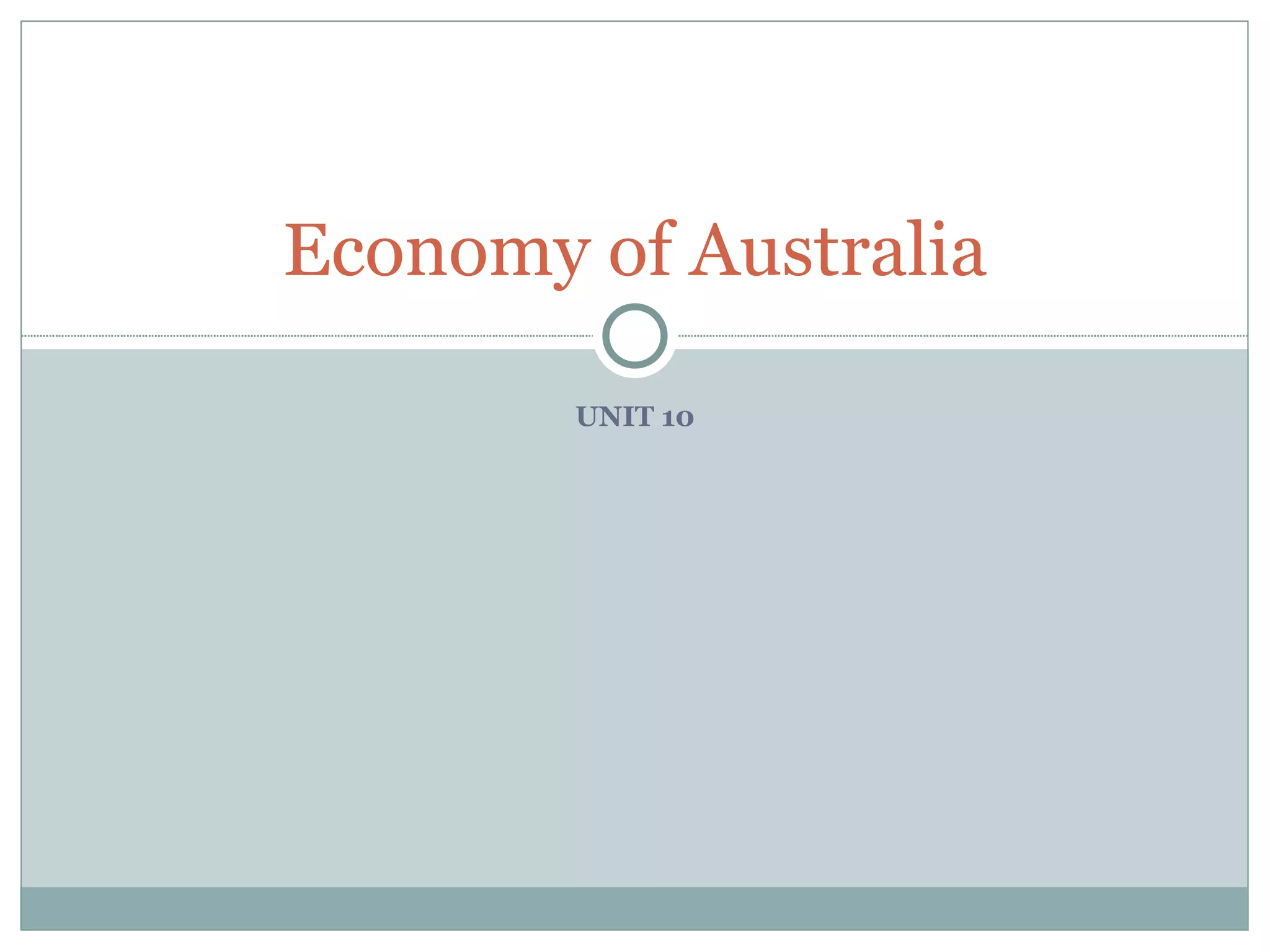 Economy of australia | PPT