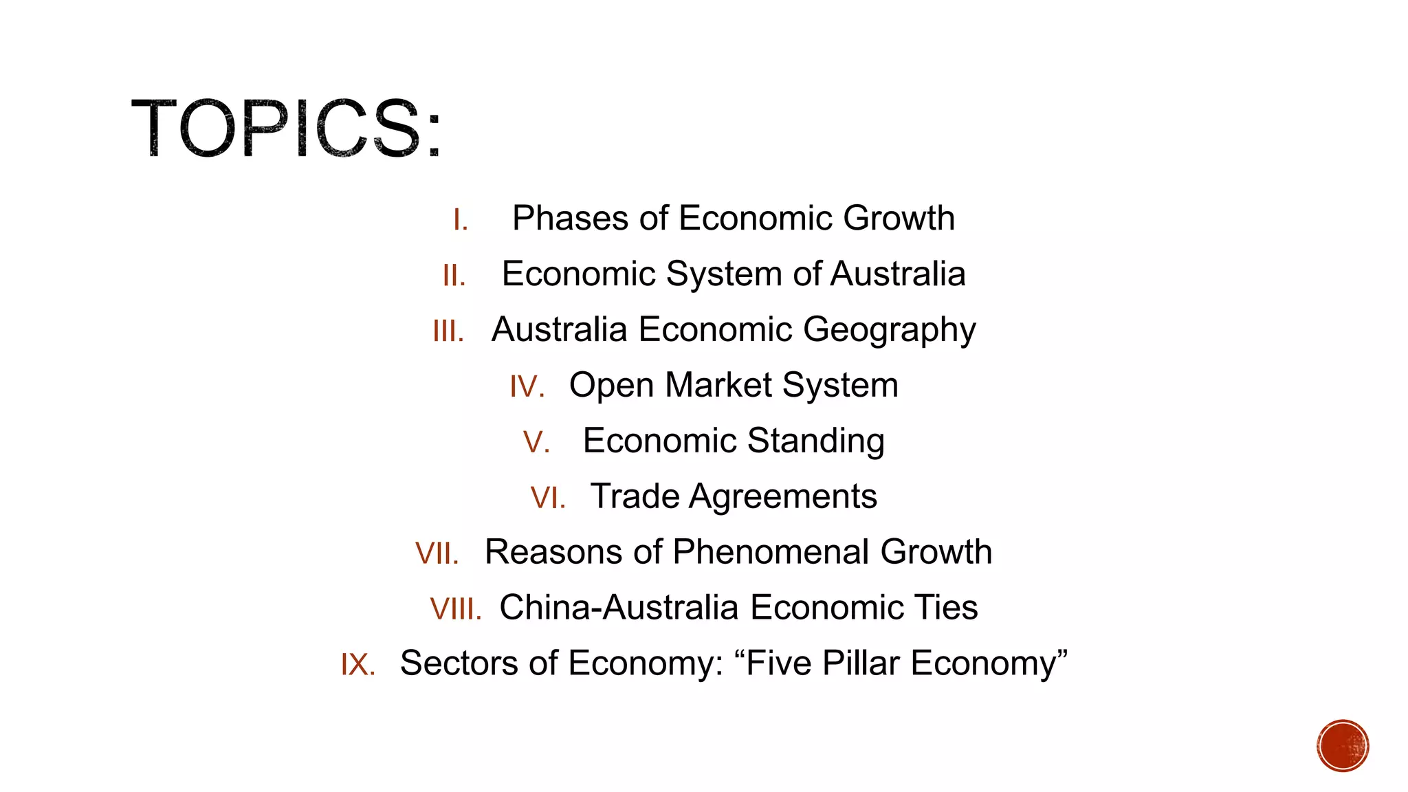 Economy of Australia | PPTX