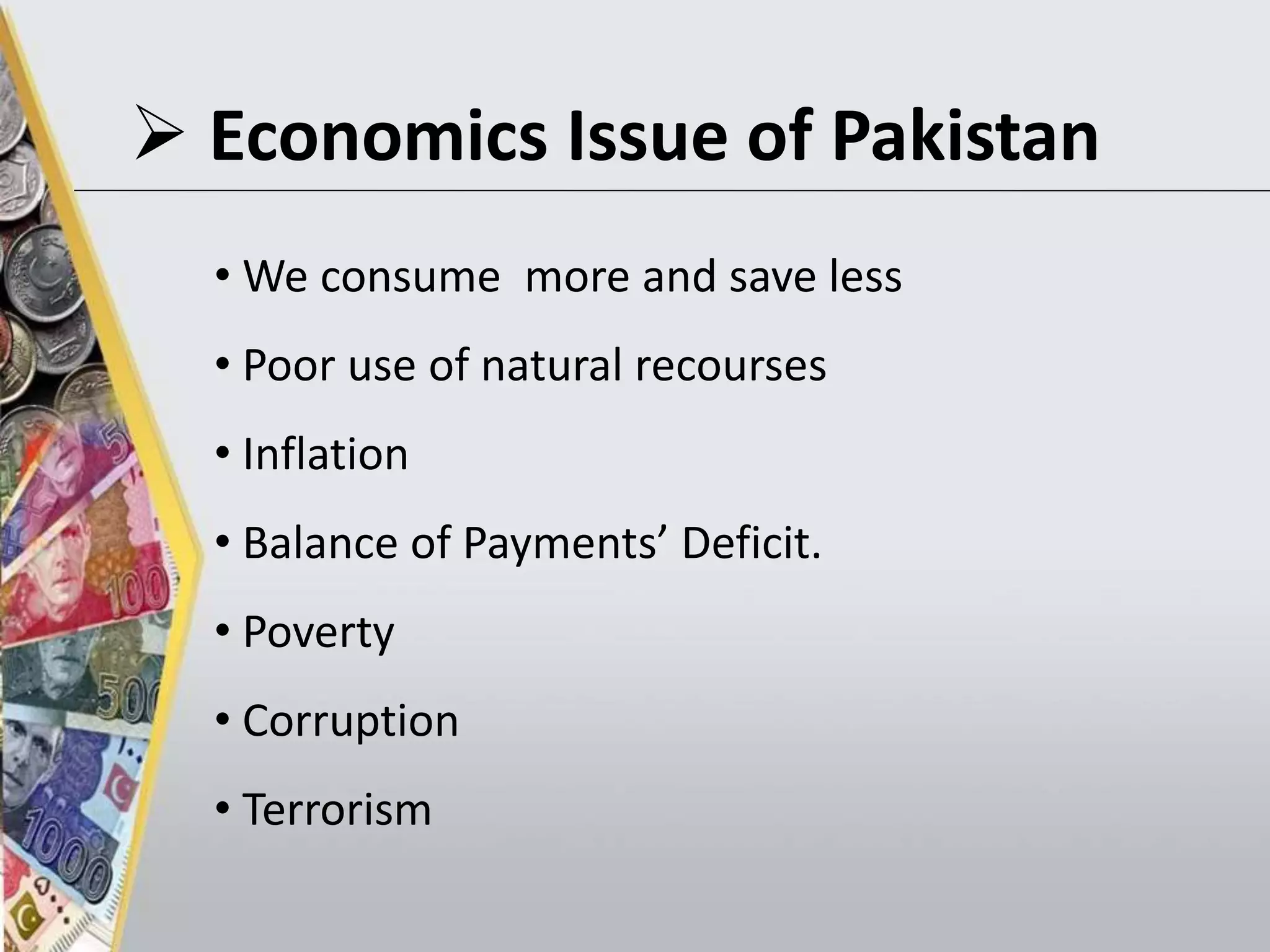Economy of Pakistan & its Issues | PPTX