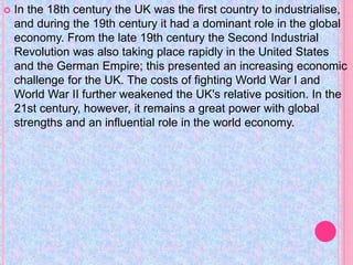 Economy of UK-basic concepts for grade 8 | PPT