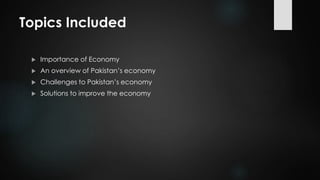 Economy of pakistan | PPTX