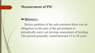 Measurement of PIU | PPTX