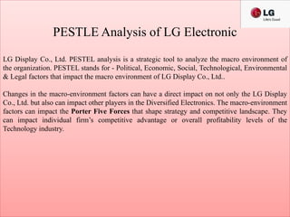 PESTAL Analysis of LG Electronics | PPTX
